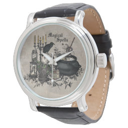 Modern vintage Halloween WITCHES BREW Watch | Zazzle