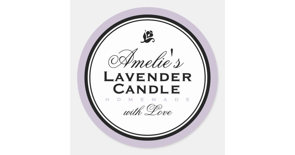 MODERN VINTAGE LAVENDER | PERSONALIZED STICKER | Zazzle