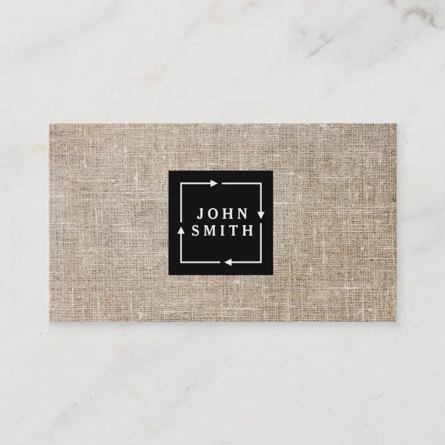 Modern Vintage Linen Business Card | Zazzle