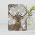 modern vintage rustic woodland winter deer | Zazzle