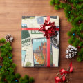 Modern Vintage Travel USA Wrapping Paper | Zazzle