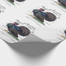 modern vintage Turkey Wrapping Paper | Zazzle