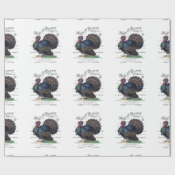 modern vintage Turkey Wrapping Paper | Zazzle