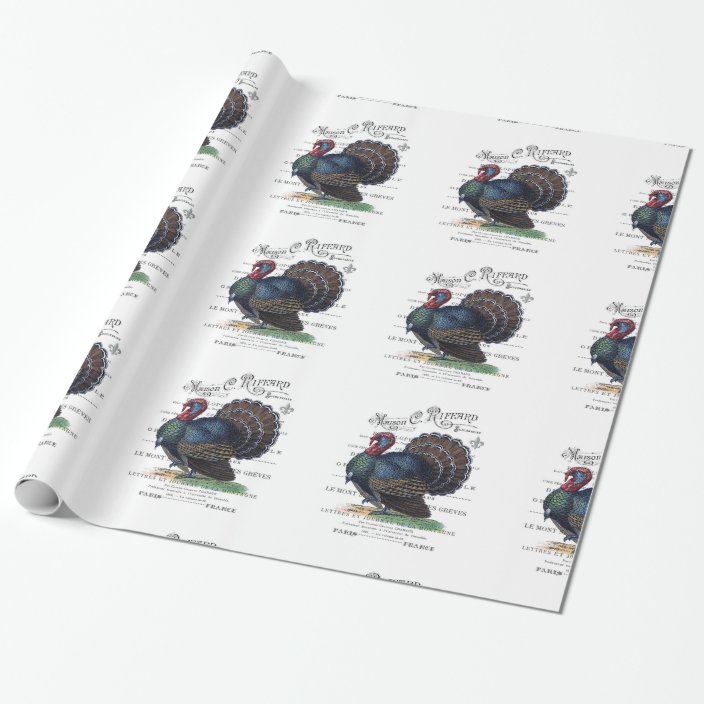 modern vintage Turkey Wrapping Paper | Zazzle.com