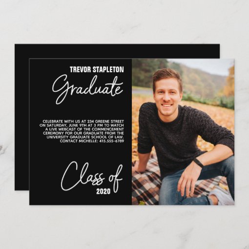 Modern Virtual Graduation Party Invitation | Zazzle