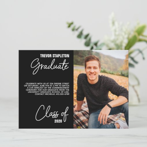 Modern Virtual Graduation Party Invitation | Zazzle