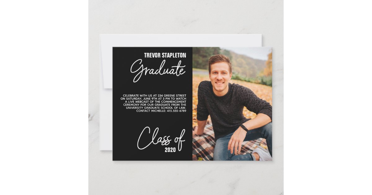 Modern Virtual Graduation Party Invitation | Zazzle