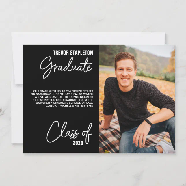 Modern Virtual Graduation Party Invitation | Zazzle