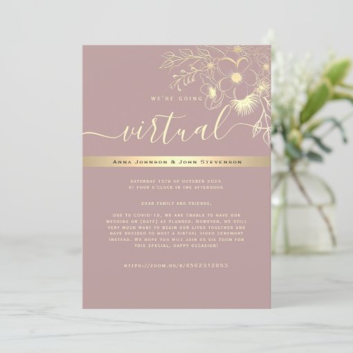 Modern Virtual Wedding Invitation | Zazzle