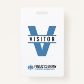 Modern Visitor ID Badge | Zazzle