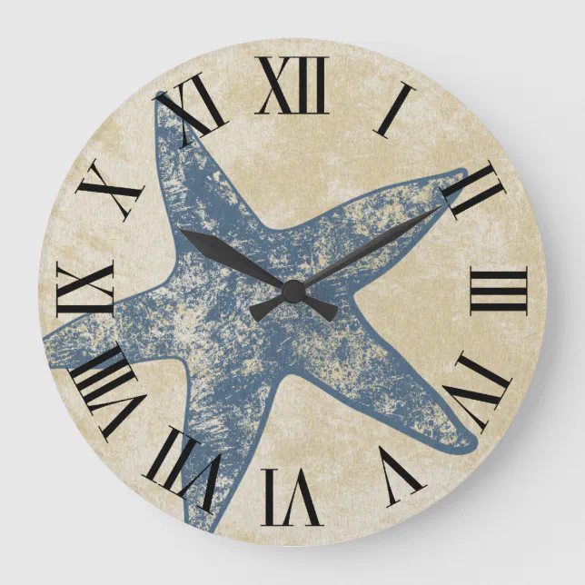 Modern Wall Clock - Starfish Clock | Zazzle