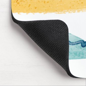 Modern Watercolor Abstract Monogram Pink Yellow Mouse Pad | Zazzle