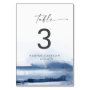 Modern Watercolor | Blue Table Number | Zazzle