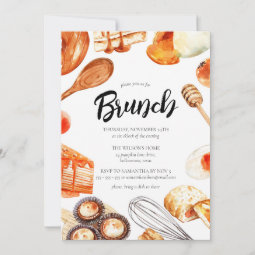 Modern Watercolor Brunch Party Invitation | Zazzle