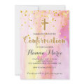 Modern Watercolor Confirmation Invitation | Zazzle