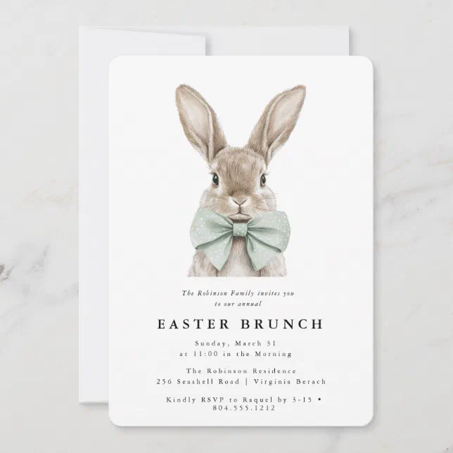 Modern Watercolor Easter Bunch Invitation | Zazzle