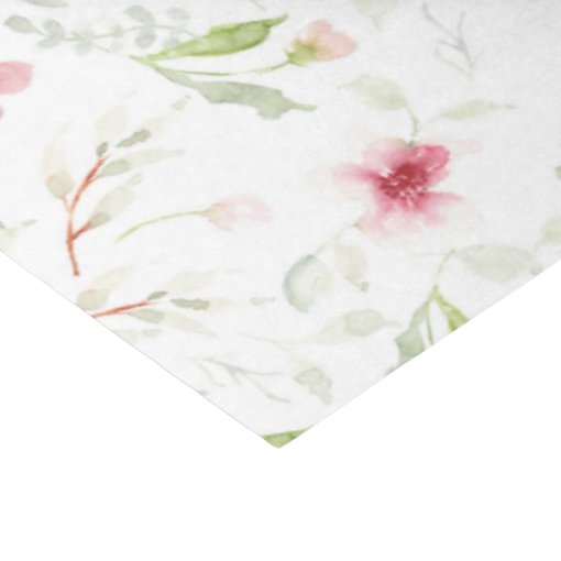 Modern watercolor expressive floral tissue paper | Zazzle