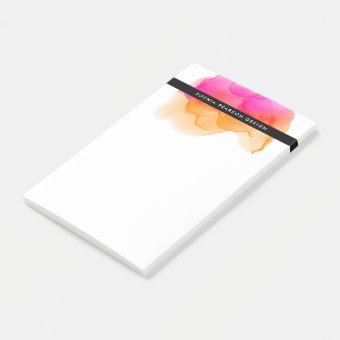 Modern Watercolor Personalized Post-it Notes | Zazzle