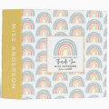 Modern watercolor rainbow teacher thank you gift 3 ring binder | Zazzle