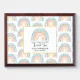 Modern watercolor rainbow teacher thank you gift award plaque | Zazzle