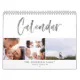 Modern watercolor script multi photo calendar | Zazzle