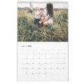 Modern watercolor script multi photo calendar | Zazzle