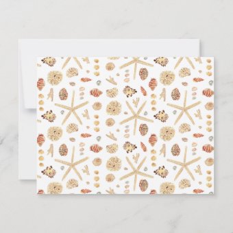Modern Watercolor Seashells Personalized Note Card | Zazzle