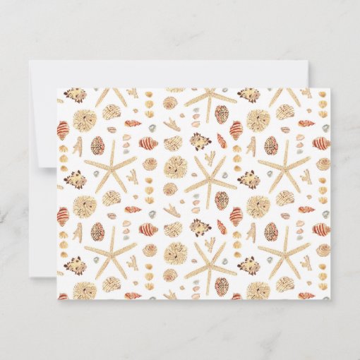 Modern Watercolor Seashells Personalized Note Card | Zazzle