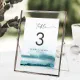 Modern Watercolor | Teal Table Number | Zazzle