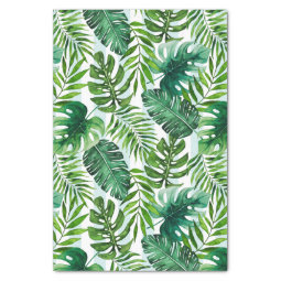 Modern Watercolor Tropical Botanical Tissue Paper | Zazzle