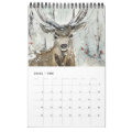 Modern Watercolor Woodland Forest Animals Nature Calendar | Zazzle