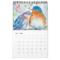 Modern Watercolor Woodland Forest Animals Nature Calendar | Zazzle