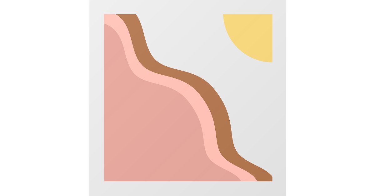 modern wave design wall decal | Zazzle