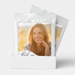 Modern Wave Shape Photo Graduation Thank You Lemonade Drink Mix | Zazzle