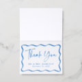 Modern Wavy Frame Wedding Letterpress Thank You Card | Zazzle
