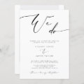 Modern We Do Calligraphy Wedding invitation | Zazzle
