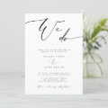 Modern We Do Calligraphy Wedding invitation | Zazzle