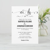 Modern We Do Script Wedding Invitation Card | Zazzle