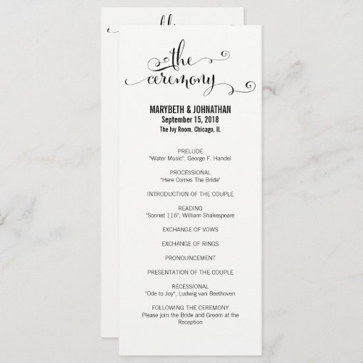 Modern We Do Script Wedding Program | Zazzle