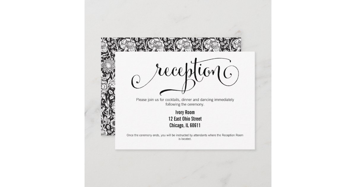 Modern We Do Script Wedding Reception Card | Zazzle