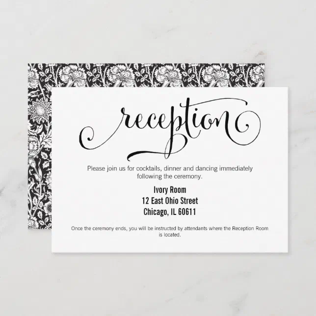 Modern We Do Script Wedding Reception Card | Zazzle