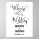 Modern We Do Script Wedding Welcome Poster Sign | Zazzle