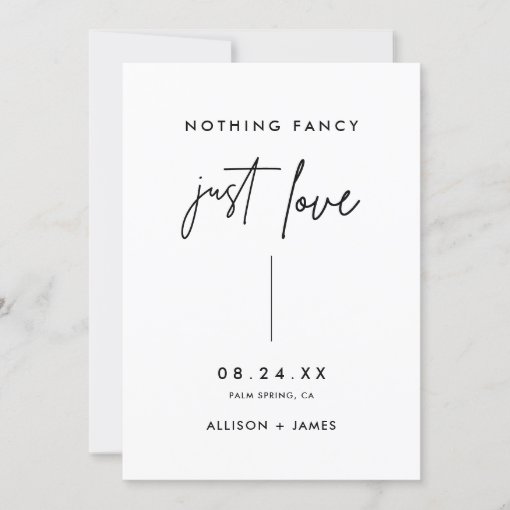 Modern We Eloped Elopement Reception Invitation | Zazzle