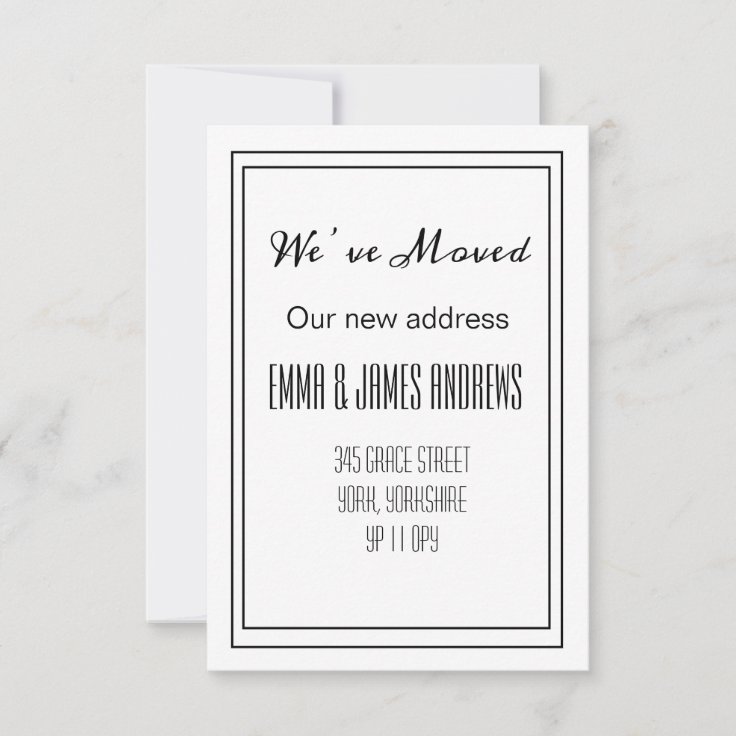 Modern We Have Moved New Address Announcement | Zazzle