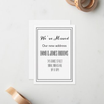 Modern We Have Moved New Address Announcement | Zazzle