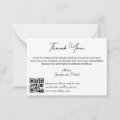 modern wedding 3 photos collage thank you qr code note card | Zazzle
