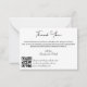 modern wedding 3 photos collage thank you qr code note card | Zazzle