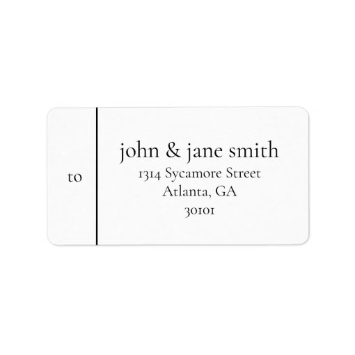 Modern Wedding Address White Personalized Mailing Label | Zazzle