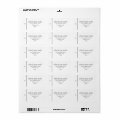 Modern Wedding Address White Personalized Mailing Label | Zazzle