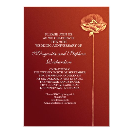 modern wedding anniversary invitation | Zazzle.com